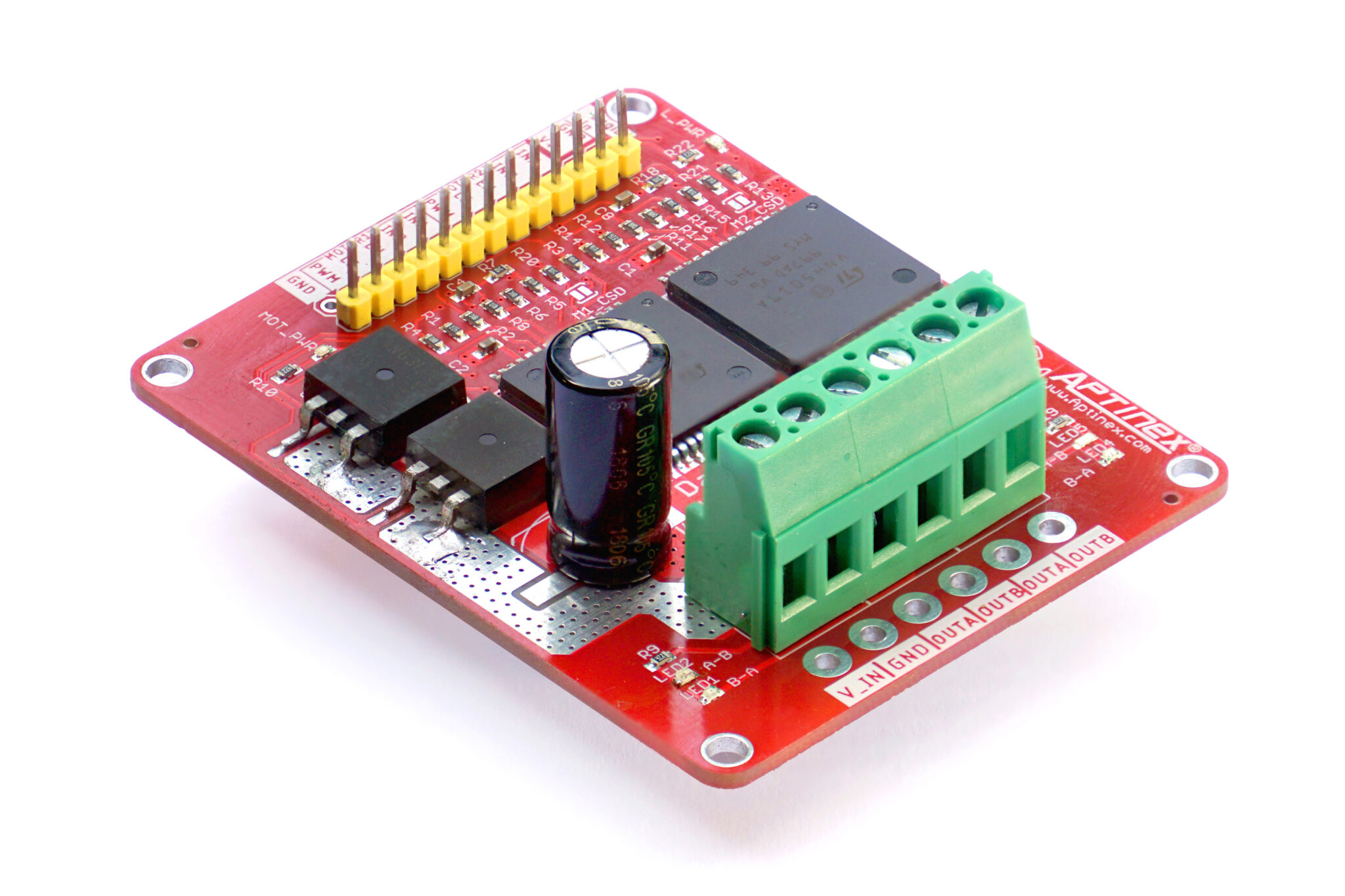 Dagaya Pulse Duo - VNH5019 Based Dual Motor Driver - Aptinex