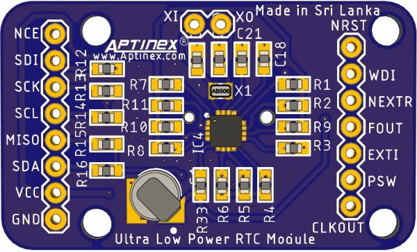 AM1805 (AB1805) Ultra-Low Power RTC Module (Communication Protocol: SPI ...
