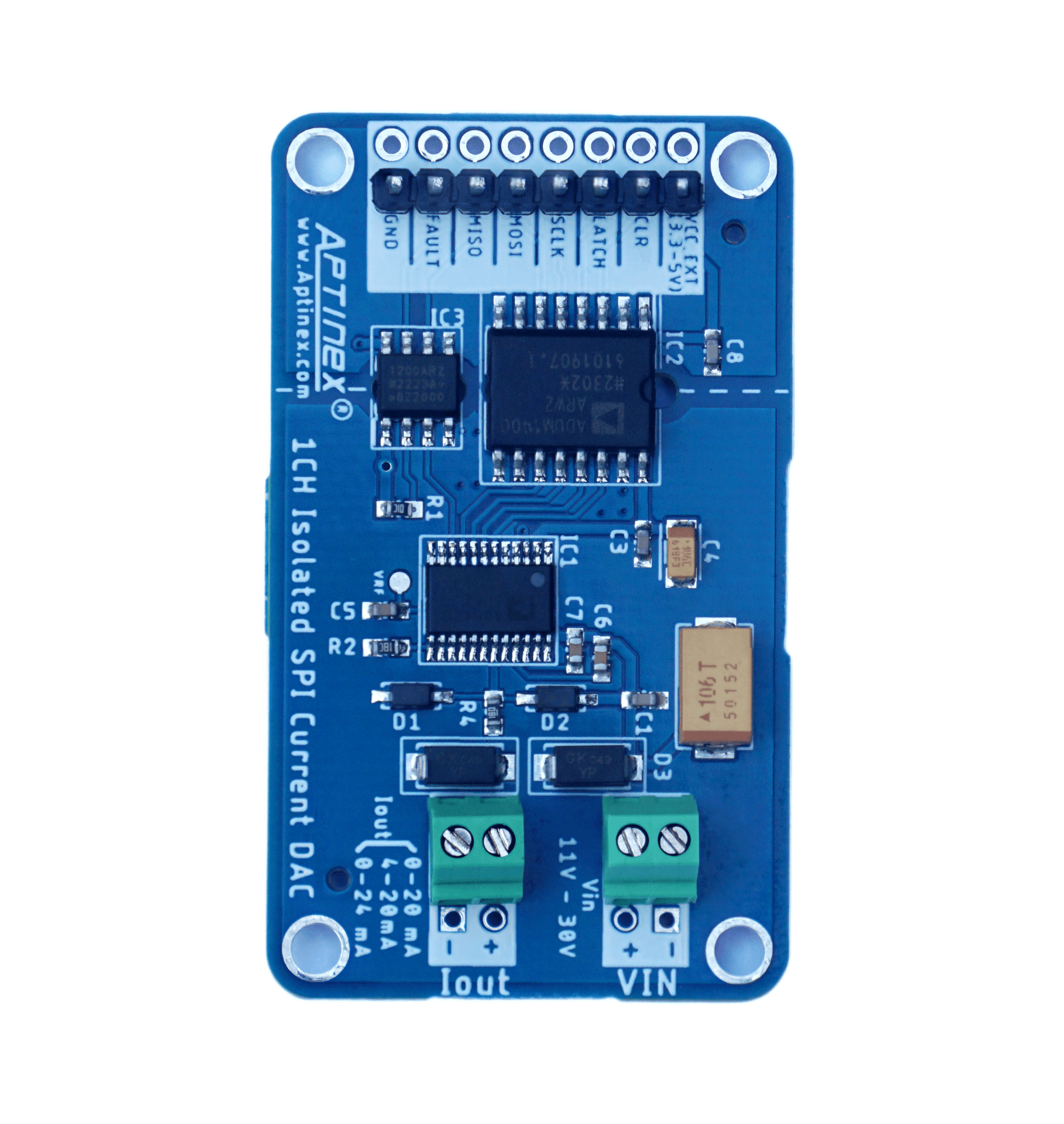 AmpWave DA1C024BS - Isolated Single Channel SPI Multi-Range Current DAC ...