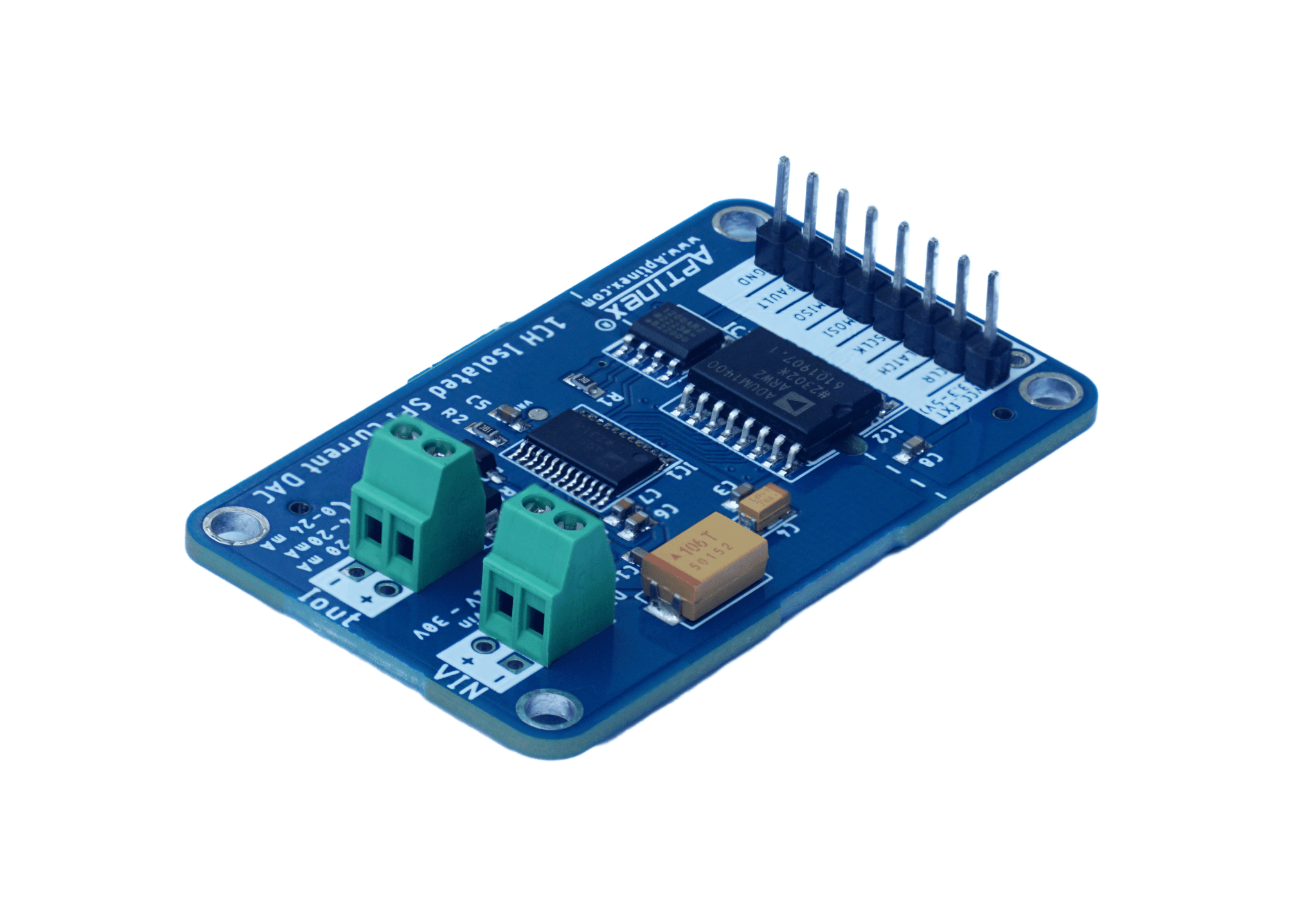 AmpWave DA1C024BS - Isolated Single Channel SPI Multi-Range Current DAC ...